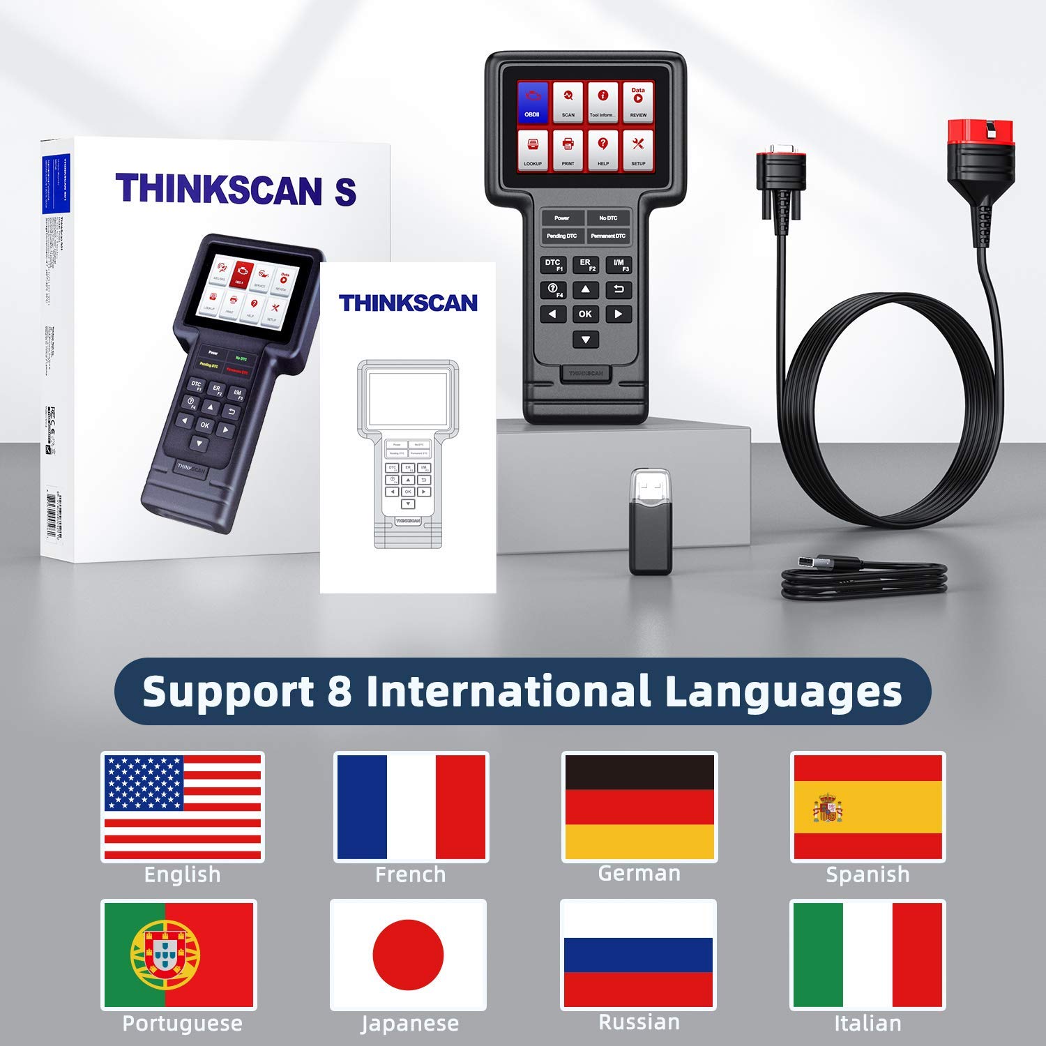 ThinkScan OBD2 Scanner Diagnostic Scan Tool Compatible for GM, Car Code Reader SAS ETS EPB Oil Light Reset Service for GM Vehicles After 1996 (for Buick/Chevrolet/Cadillac/GMC), Lifetime Free Update