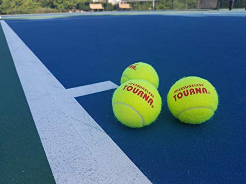 Tourna Pressureless Tennis Balls with Vinyl Tote (45 pack of balls)
