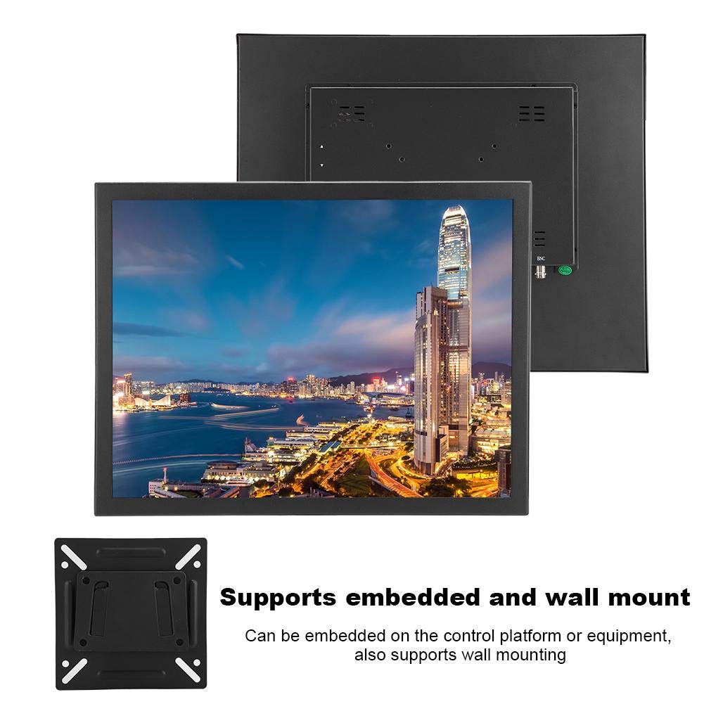 Wendry 15 Inch Capacitive Touch Screen, 1024 x 768 HDMI Monitor, 43 Multi-Point Capacitive Touch Screen Portable Industrial Monitor(US)