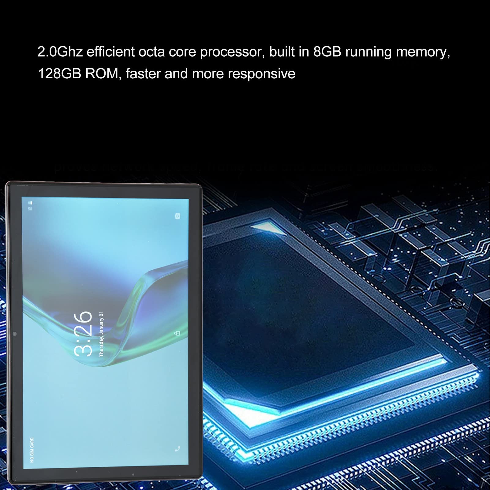 zjchao 10 Inch Tablet Tablet,8G RAM 128G ROM Support 4G Network Calls Octa Core Processor Tablet PCTablet for 11 (Grey)