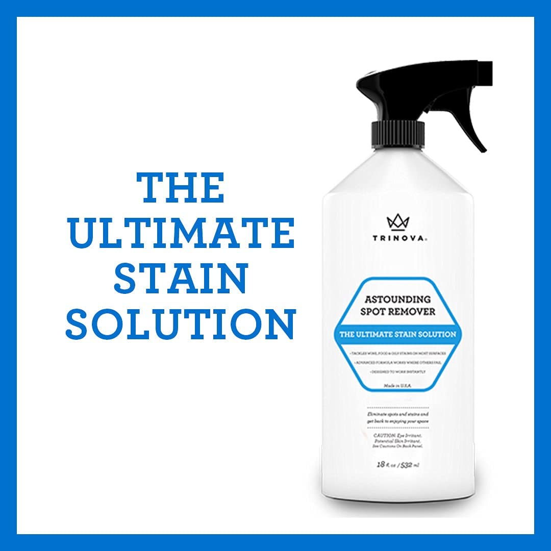 TriNova Astounding Spot Remover - Spot Cleaner for Carpet and Upholstery, Cleans Stains on Couch, Sofa, Fabric & More | Removes Red Wine & Coffee Stains with Ease 18 fl oz