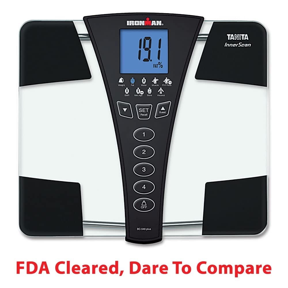 TANITA's BC-549 Plus FDA Cleared Ironman® Body Composition Monitor. World's ONLY Consumer Multi-Frequency Scale.