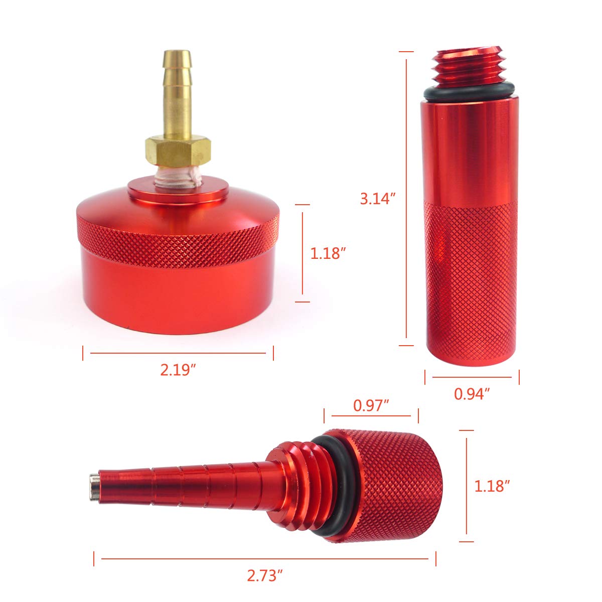 TIKSCIENCE Generator Extended Run Gas Cap Adapter Fit for Honda EU2000i EU1000i 1/4' NPT Hose Line Generator Fuel Extender w/Brass Hose Fitting