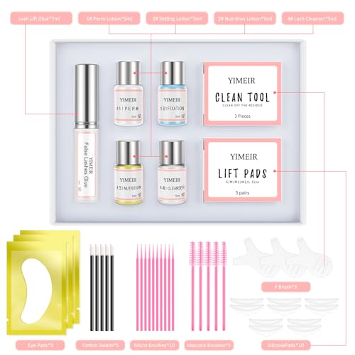 YIMEIR Lash Lift Kit Eyelash Perm Kit,Premium Home Lash Lifting Kit with Whole Tools,Lash Lifts,Lash Curling,Suitable for Salon(Upgraded Version)