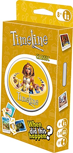 Timeline Classic Card Game - Test Your Knowledge Across Various Historical Themes! Fun Educational Trivia Game for Kids & Adults, Ages 8+, 2-6 Players, 15 Minute Playtime, Made by Zygomatic
