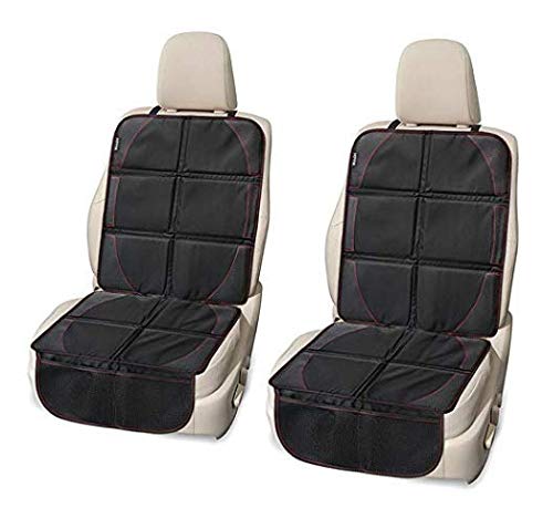 Yifantacy Car Seat Protector by MySmarterStyle: Upgraded Thick Black Waterproof Covers for Baby Seats to Protect backseats Upholstery: 2 Pack Non Slip Waterproof Covers with organizing Pockets