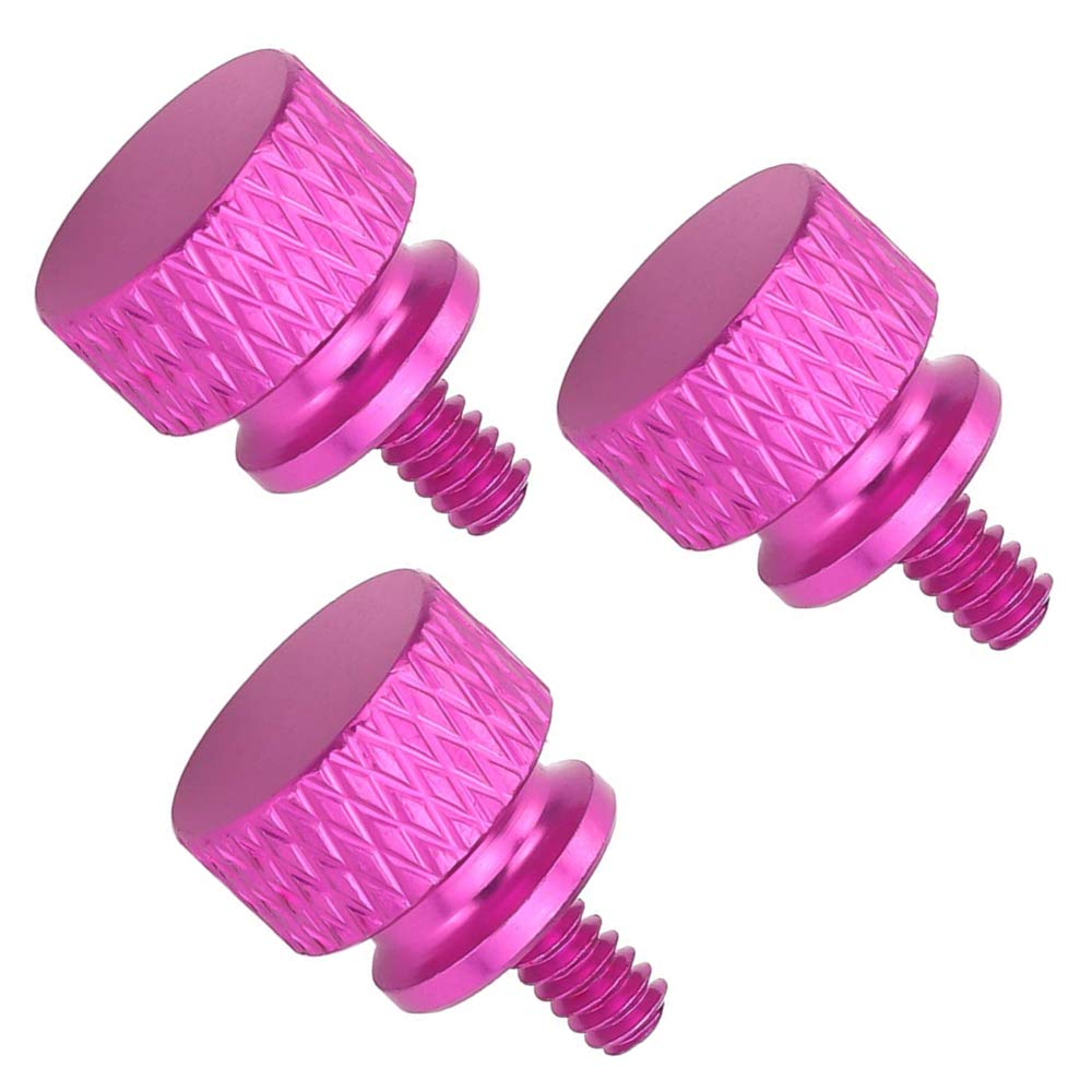 YATENG 10-pcs Anodized Aluminum Computer Case Thumbscrews (6-32 Thread) for Computer Cover / Power Supply / PCI Slots / Hard Drives DIY Personality Modification & beautification (Pink)