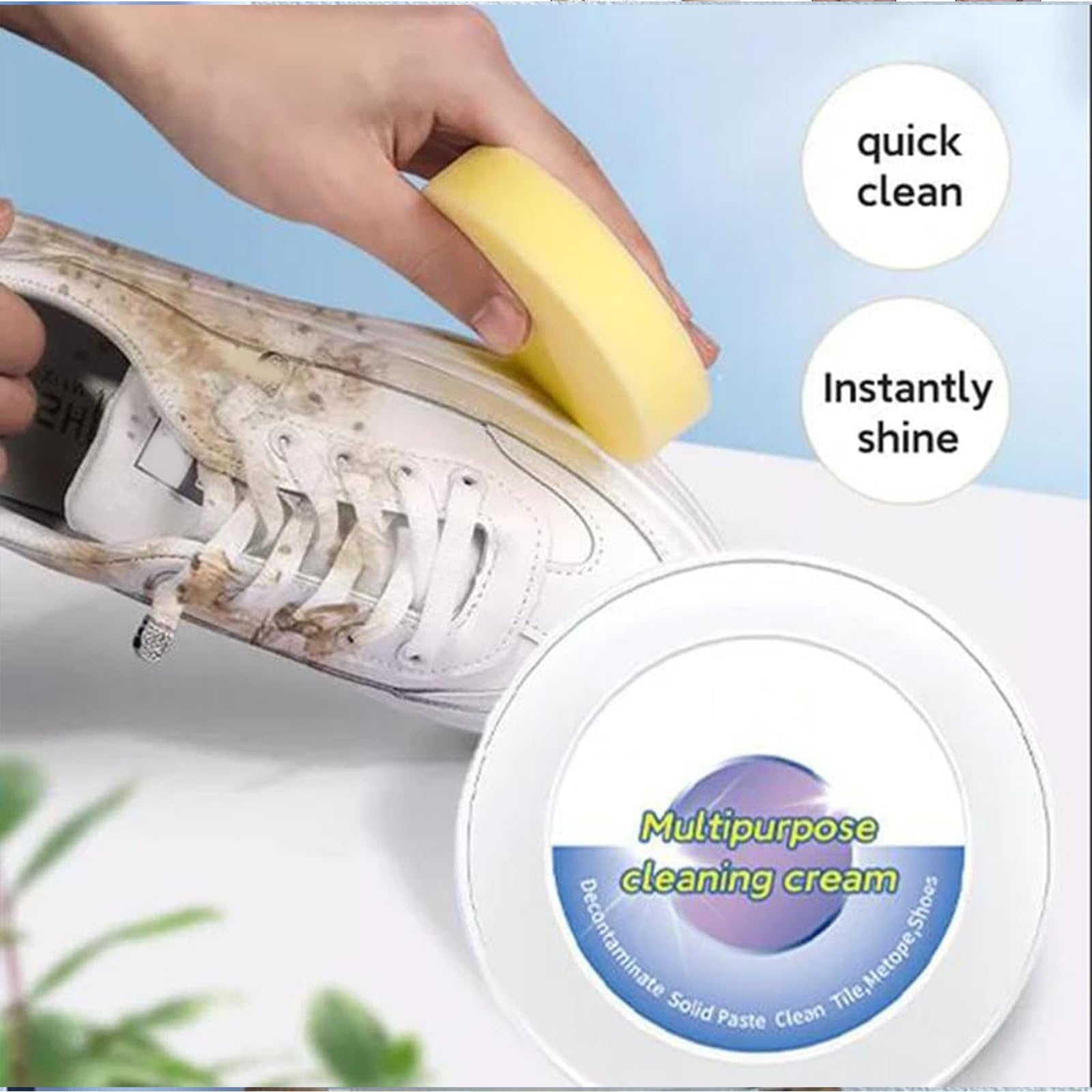 znvwki Mallify Shoe Cleaner, Mallify Cleaner, Mallify Shoe Cleaner, Mallify Multifunction Cleaning and Stain, Multipurpose Cleaning Cream -1pcs