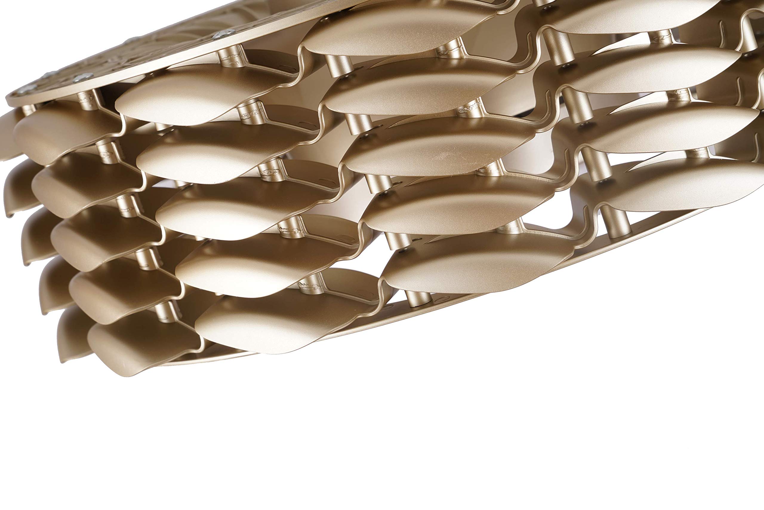 Todays Fans Oceano Bladeless Ceiling Fan, 6 Speeds with LED Light, 23" (Gold)