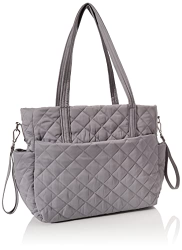 Vera Bradley Women's Performance Twill Ultimate Baby Diaper Bag, Tranquil Gray, One Size