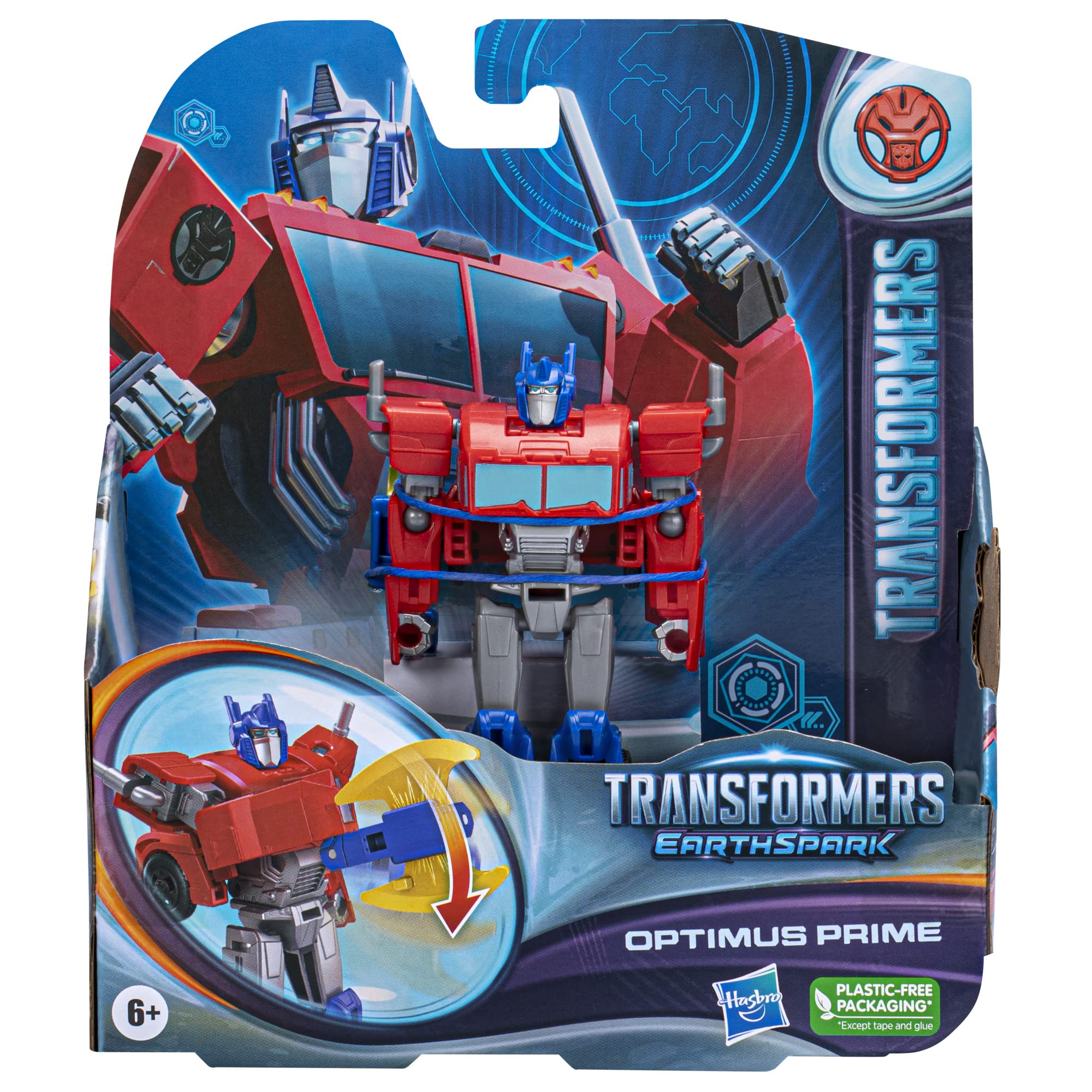 Transformers Toys EarthSpark Warrior Class Optimus Prime Action Figure, 5-Inch, Robot Toys for Kids Ages 6 and Up