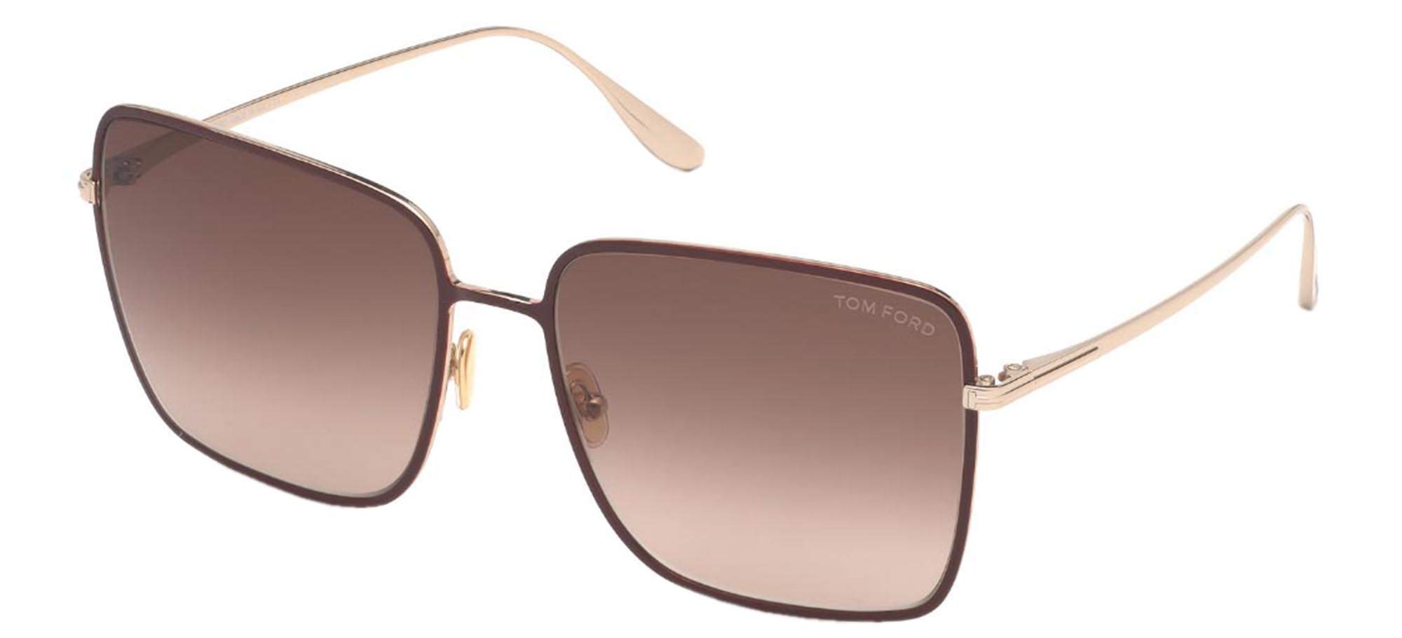 Tom Ford sunglasses Heather (FT-739 69F) Rose gold - Dark Bordeaux - Brown grey black Gradient lenses
