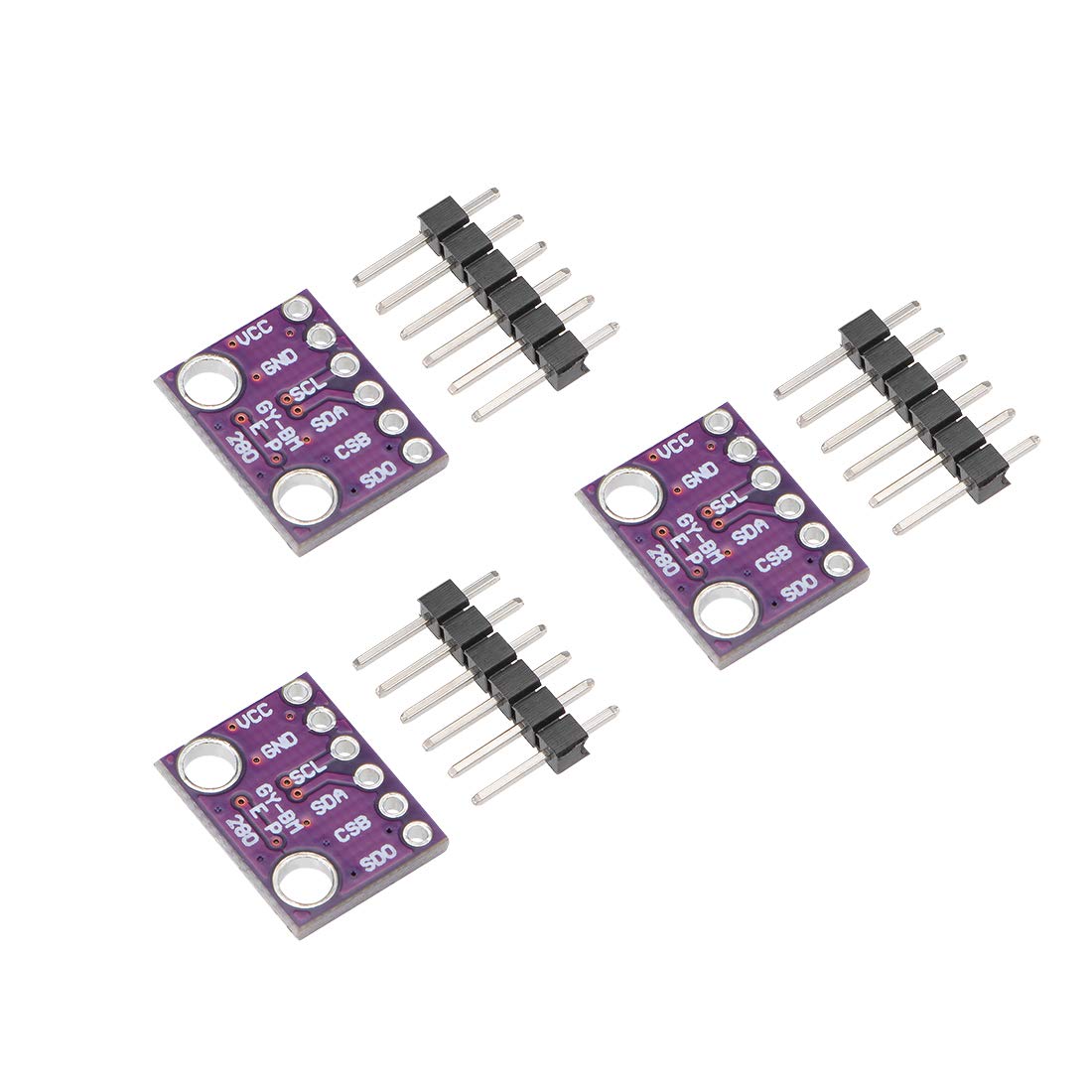uxcell BMP280 Pressure Temperature Sensor Module Digital Breakout Humidity Sensor with IIC I2c 3 Pack