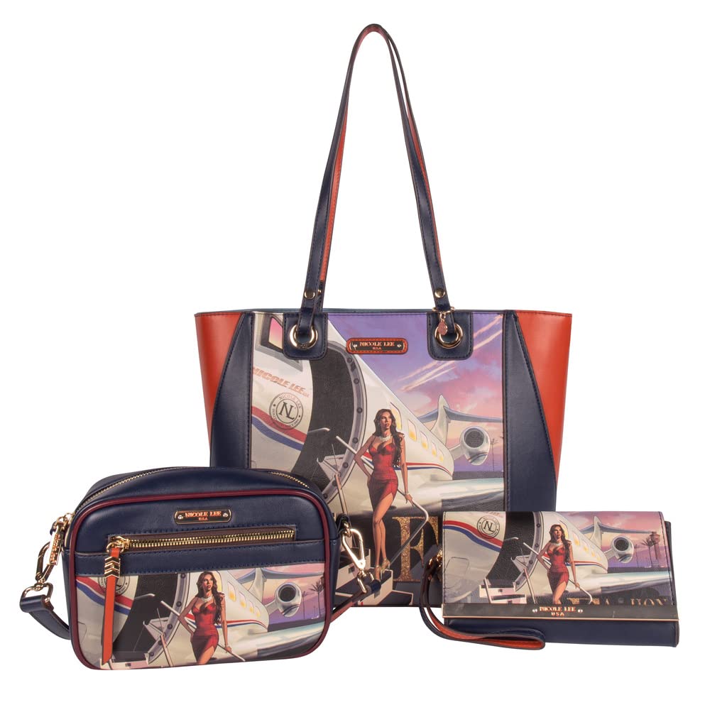 TRAVEL IN FASHION 3 PIECE SET (Shopper, Crossbody, Clutch) - SET16548