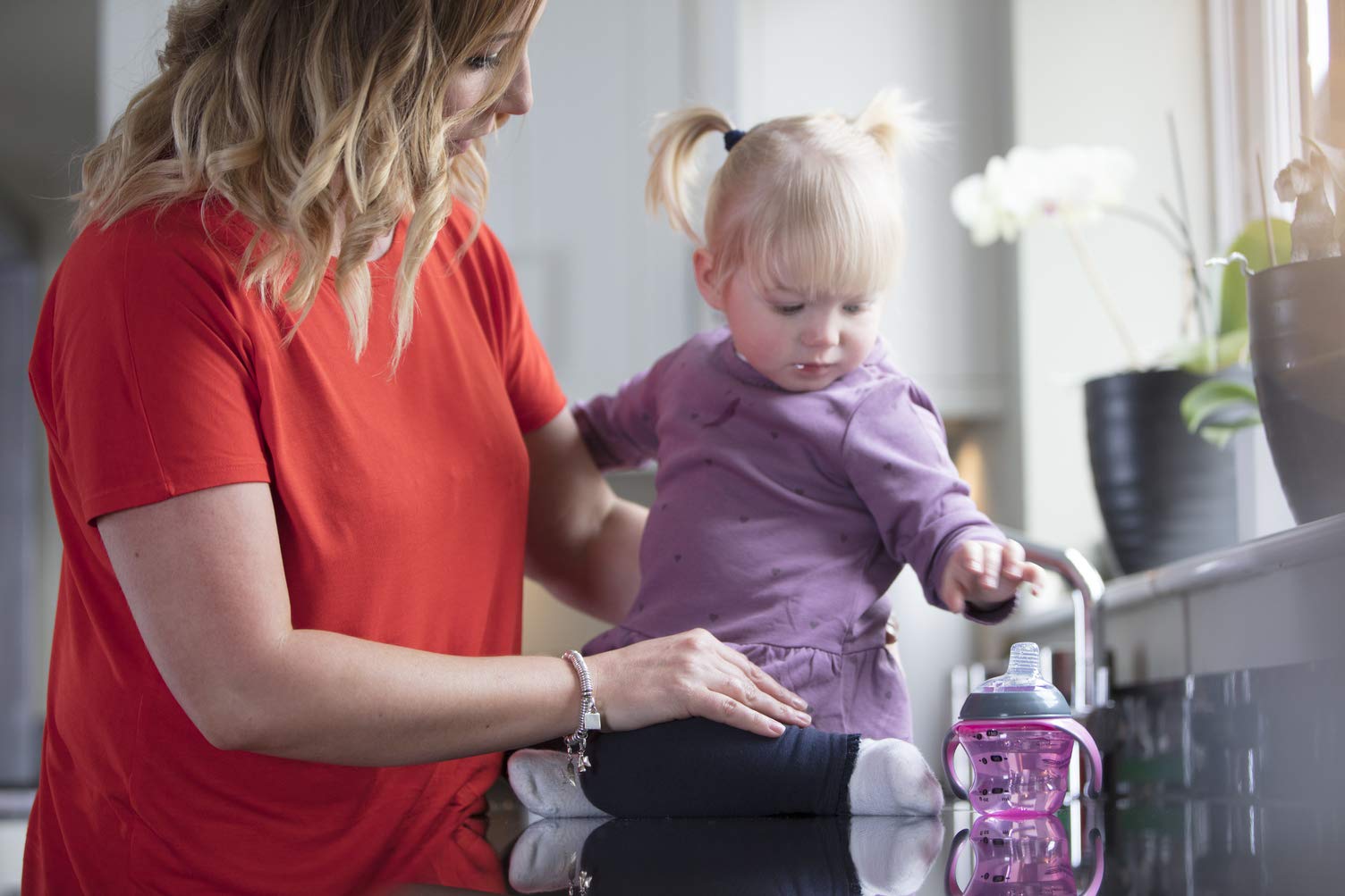 Tommee Tippee Closer to Nature First Sips Transition Cup with Handles, BPA-Free - 4+ Months, 2 Count