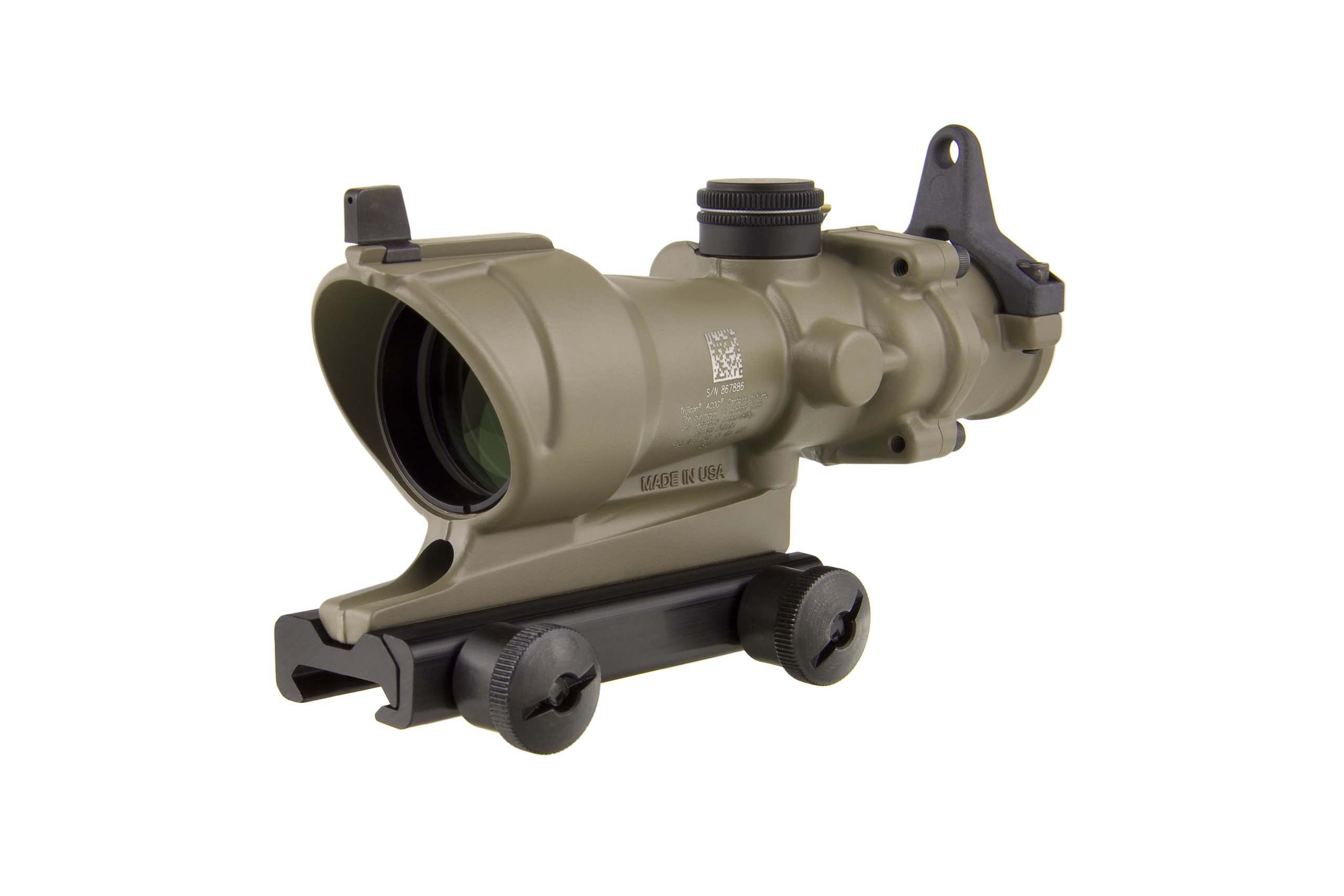Trijicon ACOG TA01-D-100319 4x 32 Tritium Only, Center Illuminated Amber Crosshair .223 Reticle Scope, Dark Earth