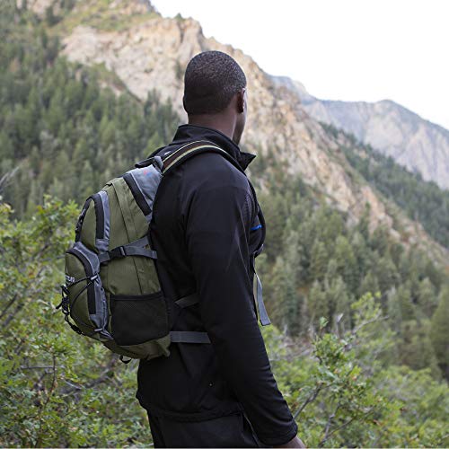 TETON Sports Oasis 18L Hydration Pack with Free 2-Liter water bladder; The perfect backpack for Hiking, Running, Cycling, or Commuting, Olive Green
