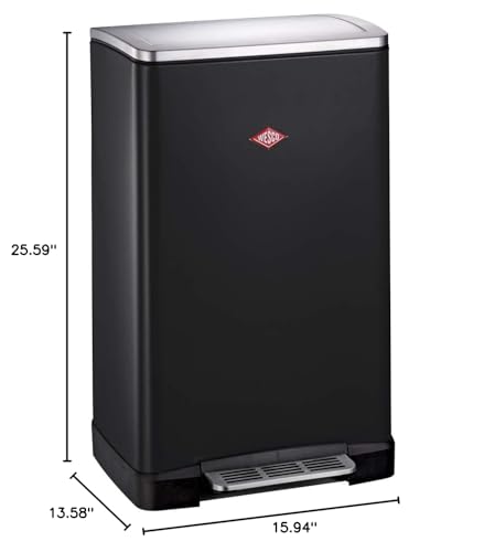 WESCO Big Double Boy Waste Bin 41 x 35 x 65 cm – 2 x 18 L Black