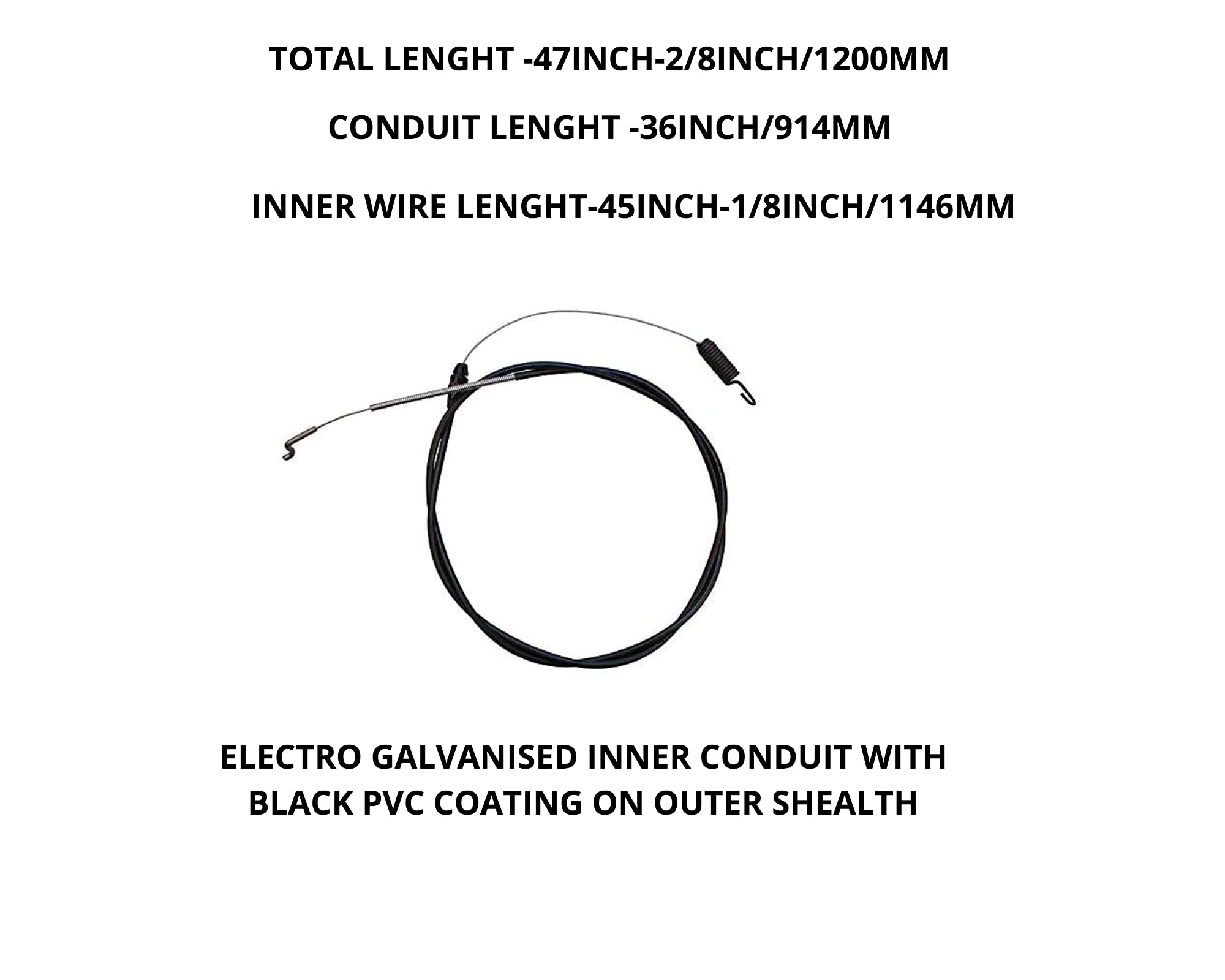 VIRTIONZ Replacement Toro self propelled Cable | for Toro 22" Propelled Lawn Mower 105-1844 and More | Recycler Lawn Mower Cable