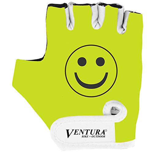 VenturaKids Mix K Smile Half-Finger Glove, X-Small, Yellow (719994)