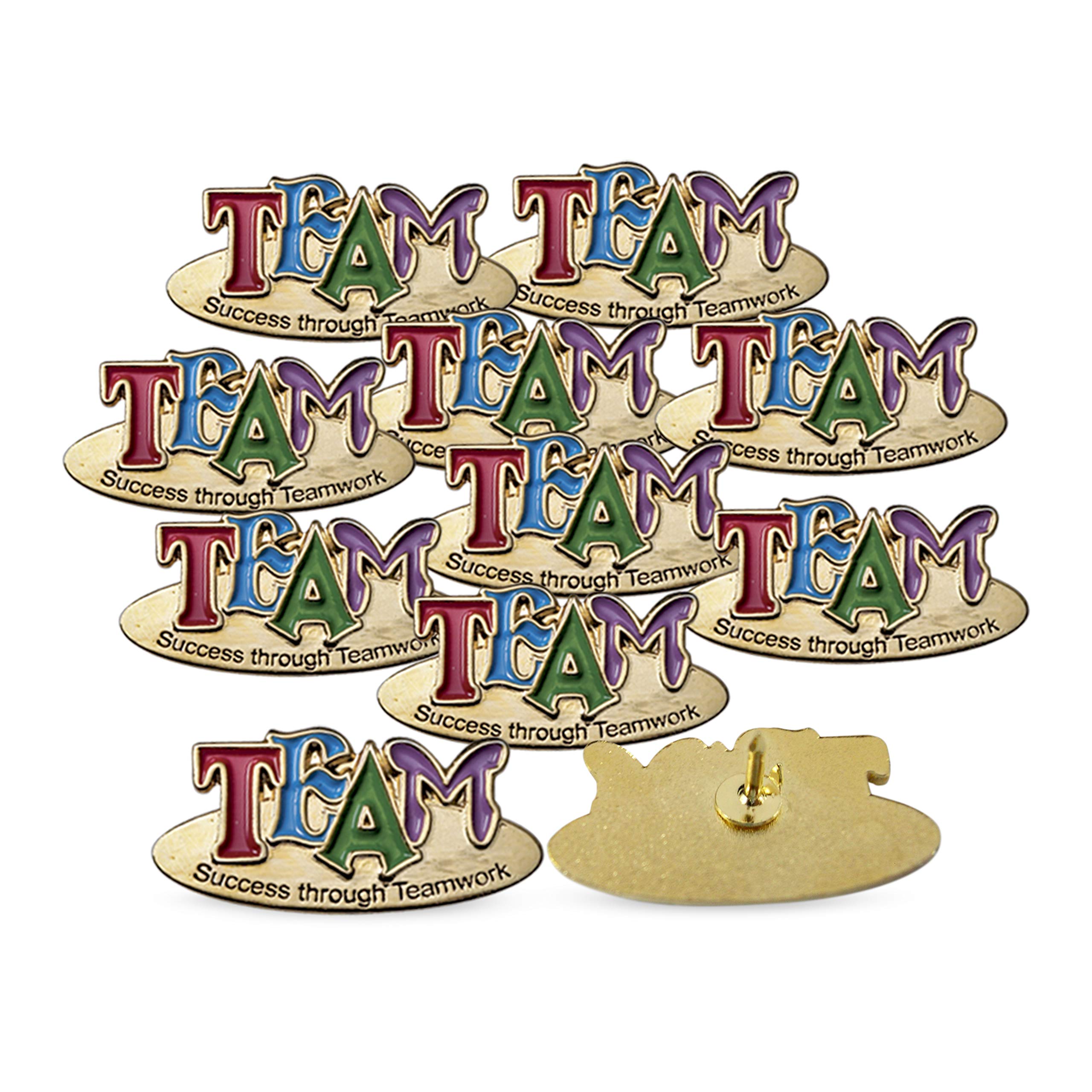 Trainers Warehouse Success Through Teamwork Lapel Pins, Great for Educational and Team Building (10/Set)