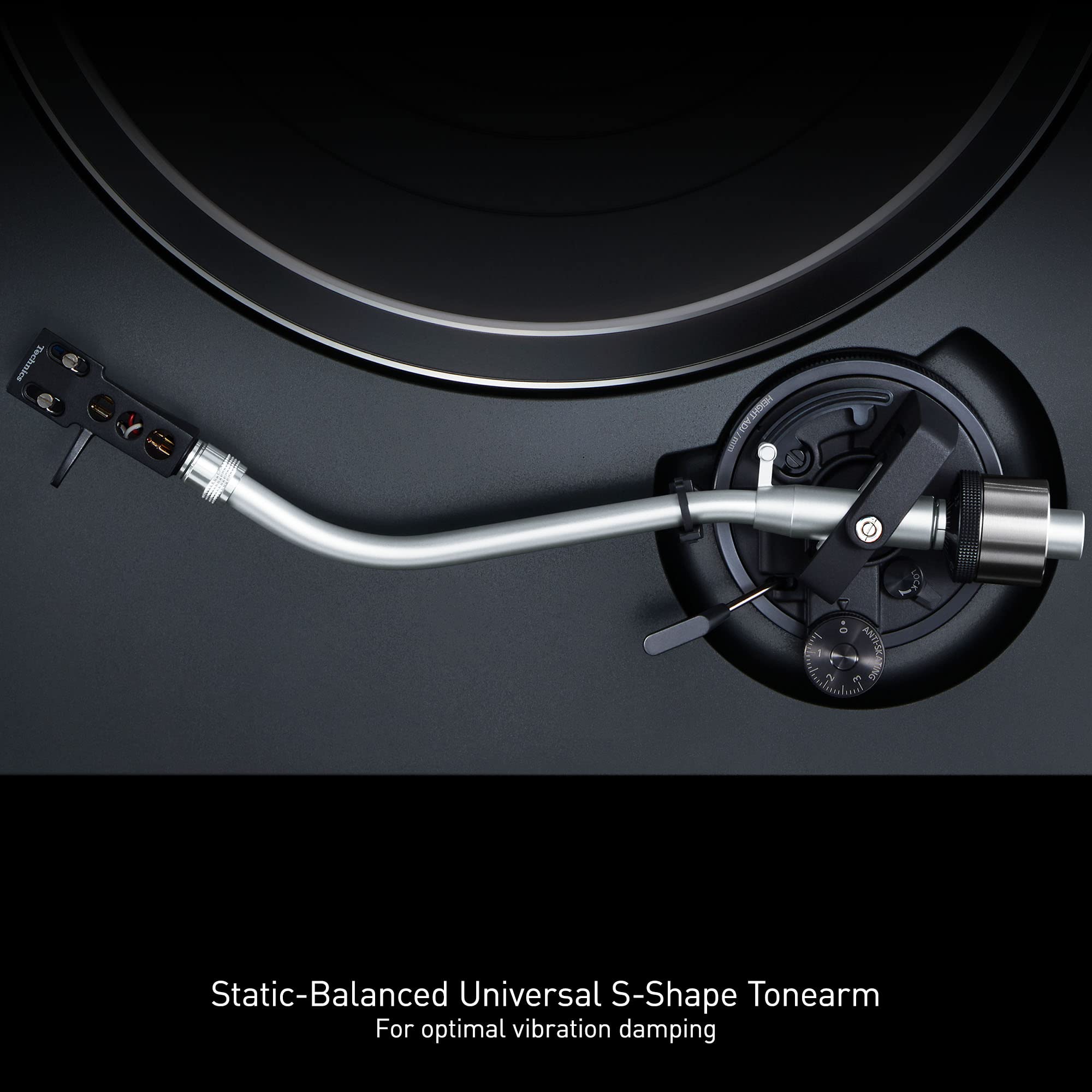 Technics Turntable, Premium Class HiFi Record Player with Coreless Direct, Stable Playback, Audiophile-Grade Cartridge and Auto-Lift Tonearm, Dustcover Included β SL-100C, Black (SL-100C-K)