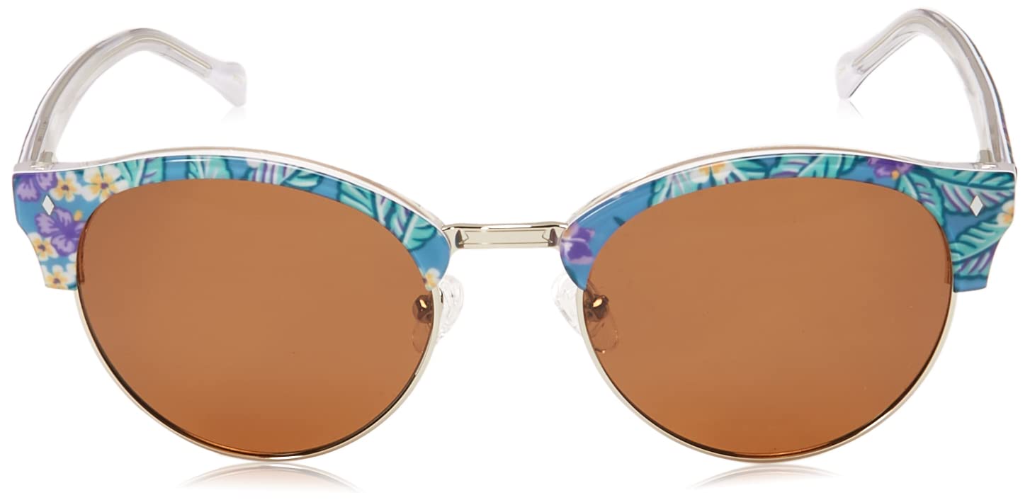 Vera Bradley Women's Jade Polarized Round Sunglasses, French Paisley, 53 mm