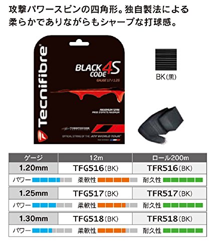 Tecnifibre Black Code 4S (18-1.20mm) String Set