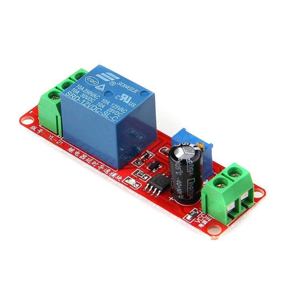 WINGONEER 5Pcs NE555 12V DC Adjustable 0-10 Second Timer Delay Relay Switch Module Shield for Arduino Raspberry Pi