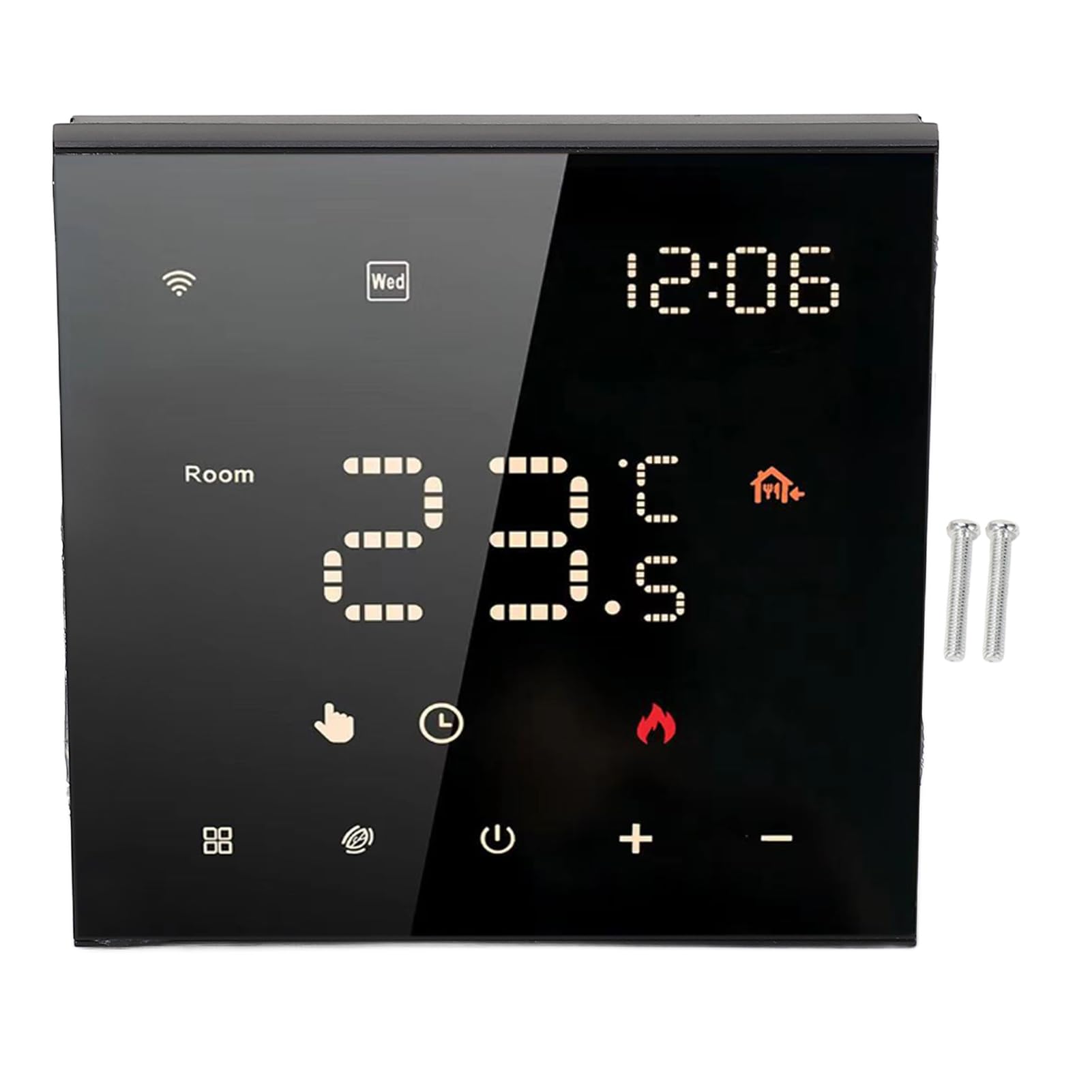 Thermostat, Smart Thermostat Practical APP Control 100-250VAC 7 Day Programmable Touch Screen High Accuracy Flame Retardant for Indoor (3A Water Floor Heating Wall Hanging