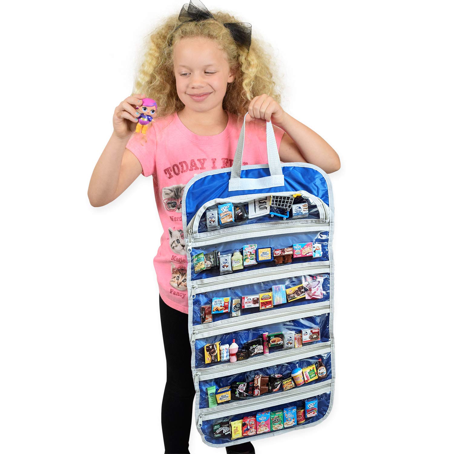 Toys Storage Blue Organizer Compatible Real Littles Mini Brand Peppa EASYVIEW
