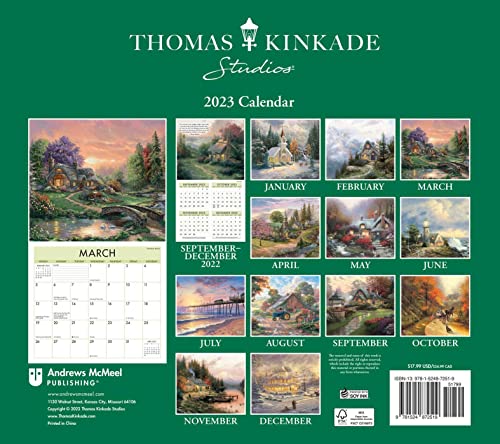 Thomas Kinkade Studios 2023 Deluxe Wall Calendar