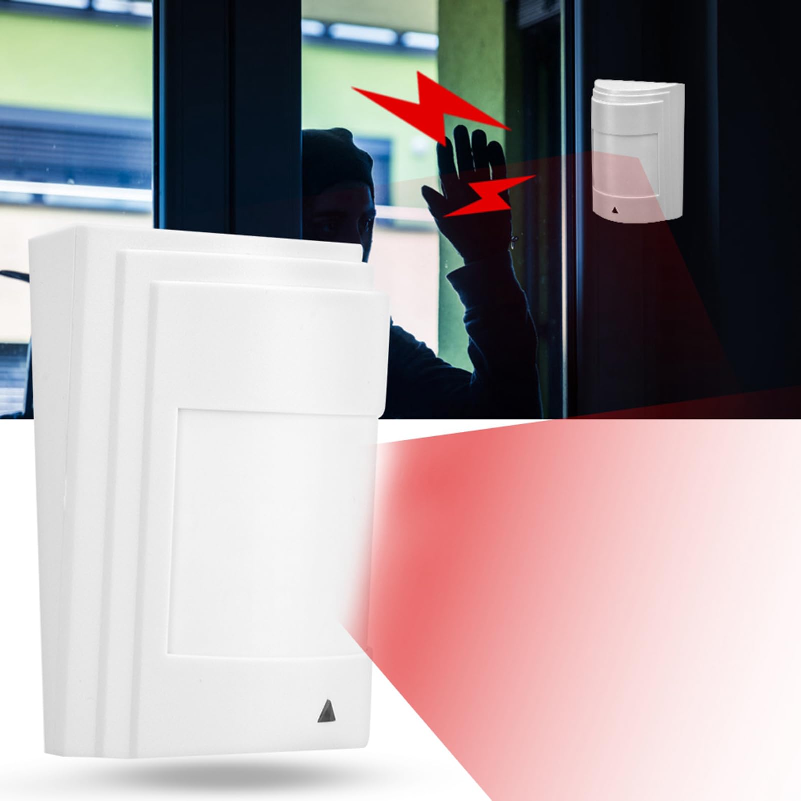 Wired Passive Infrared Motion Sensor, 12V Dual PIR Motion Detector, Home Security Warning Alarm System, Low Noise and High Sensitivity