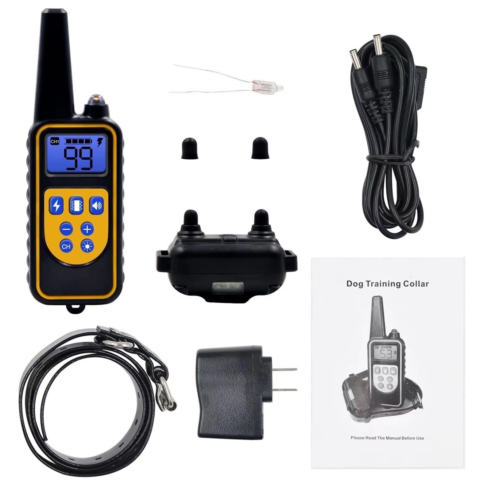 Train pet Containment System for Pets with Waterproof and Rechargeable Collar Receiver (Black)