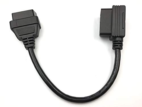 YPP Right Angle OBD2 Male to OBD2 Female Extension Cable Full 16pins 1ft/30cm