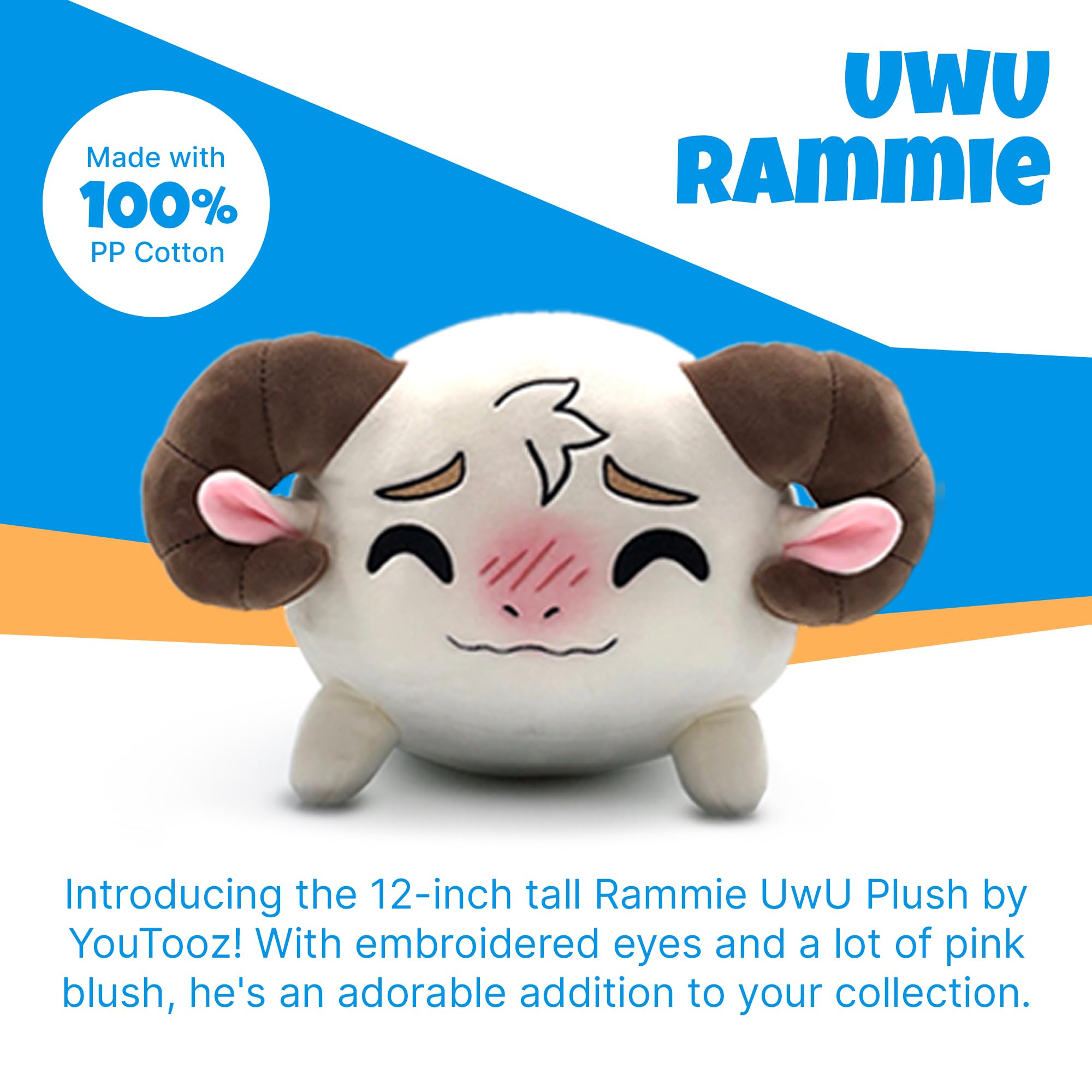 Youtooz Jschlatt UwU Pillow Plush 1FT, Collectible Soft Jschlatt Ram Pillow Plushie, by Youtooz Rammie Plush Collection
