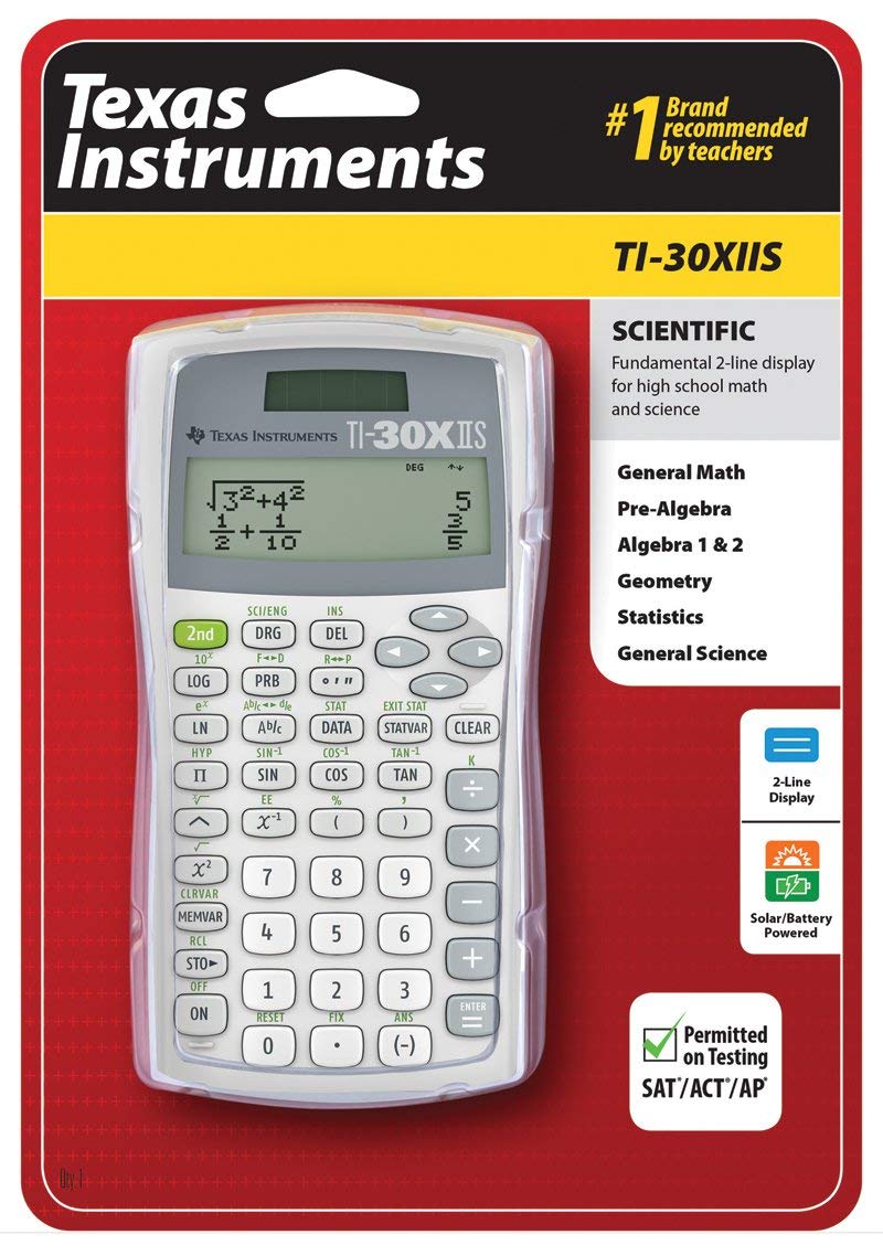 TI-30XIIS Scientific Calculator, White (Renewed)