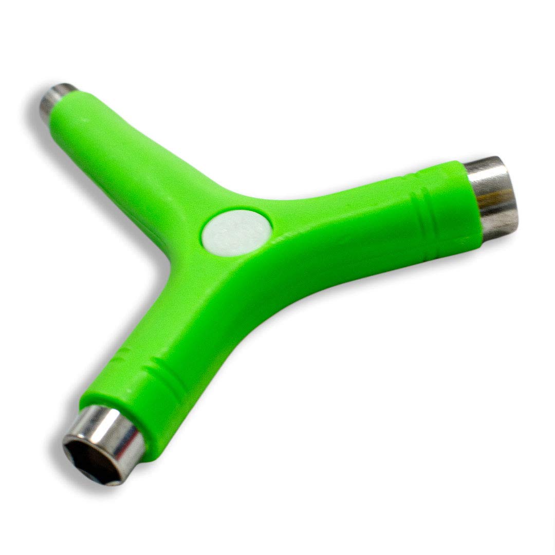 Yocaher Skateboard Longboard Multifunctional Y-Tool Skate Tool Pocket Size All in one (Y-Tool-Green)