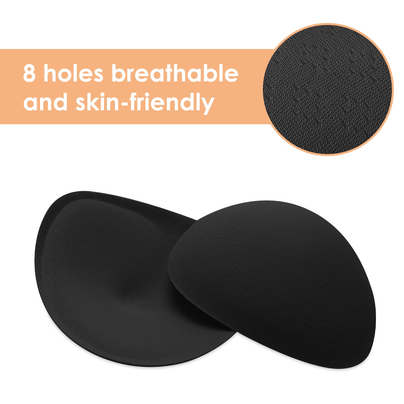 WLLHYF 1 Pairs Triangle Bra Pads Inserts, Breathable Bra Inserts Skin Color Removable Breast Padding Soft and Comfortable Breast Enhancers Bra Pads for Women Girls Bra Any Cup Cover