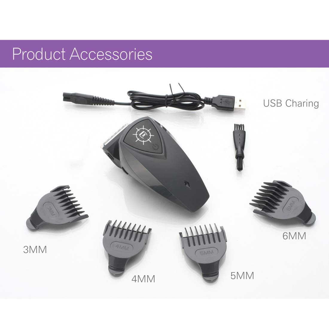 WMARK Do-it-Yourself Cordless Hair Clippers with 4 Guid Combs