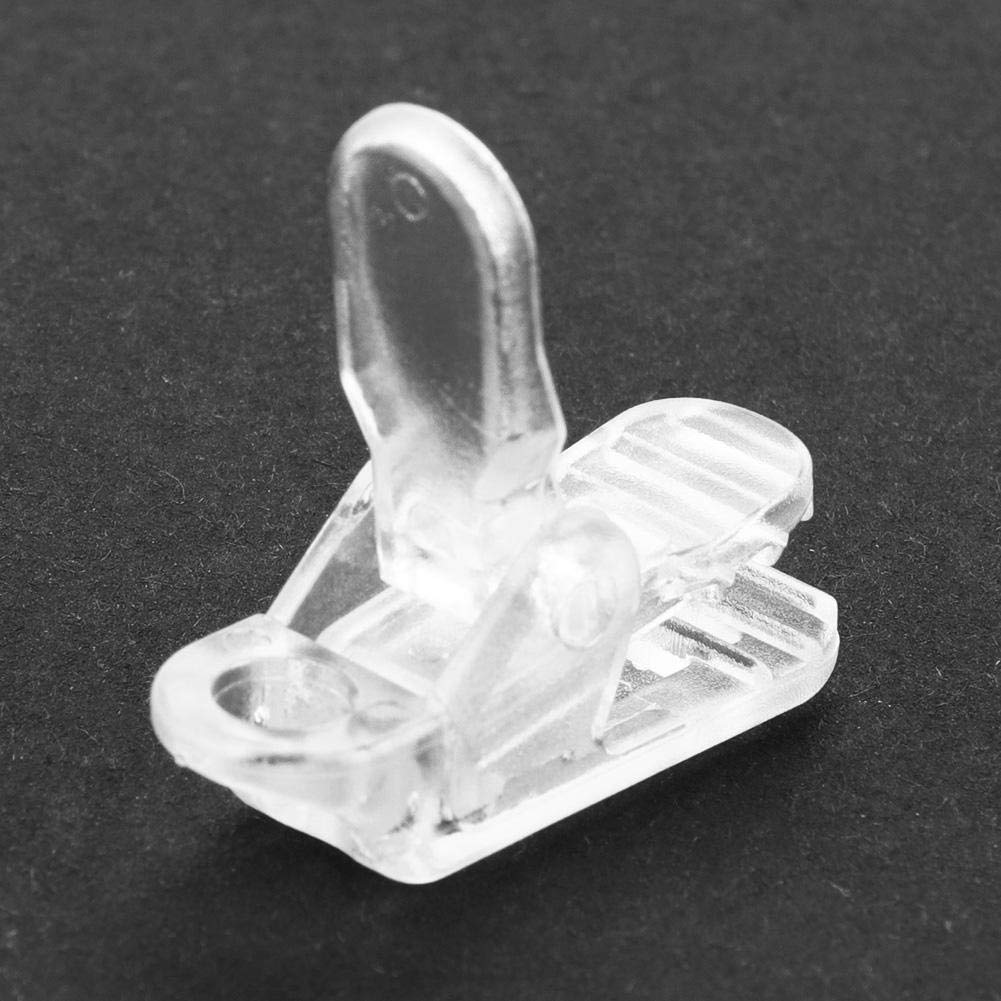 Tihebeyan 20 pcs Tent Tarp Clips,Heavy Duty Windproof Awning Poles Clamp Grip, Plastic Alligator Snaps for Camping, Tarps, Caravan, Transparent
