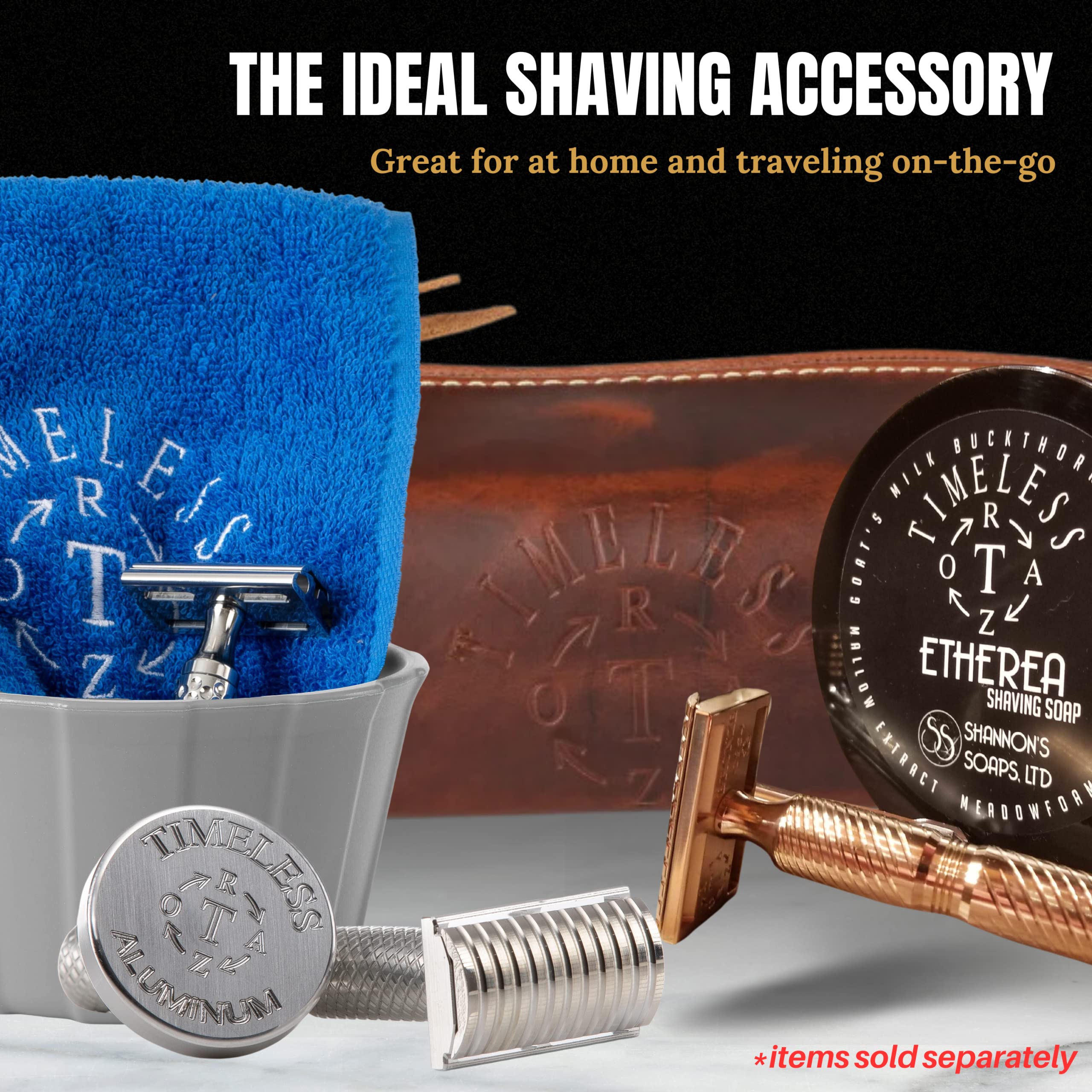 TIMELESS RAZOR Gray Shaving Bowl w/Ridges - Mixes Mens Shaving Cream & Shaving Soap - Durable & Holds Heat Longer - Whip a Quick, Rich & Thick Lather - USA Made