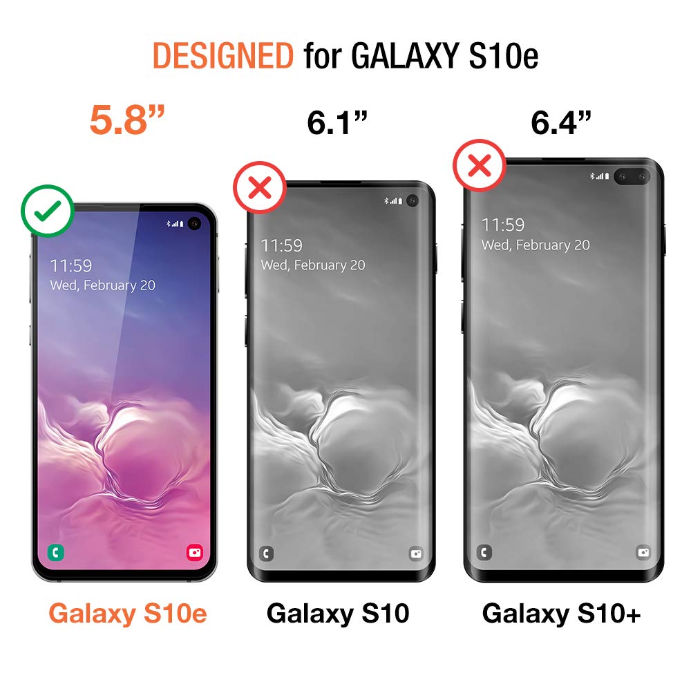 Trianium Clarium Case Designed for Galaxy S10e Case (2019) - Clear TPU Cushion/Hybrid Rigid Back Plate/Reinforced Corner Protection Cover for Samsung Galaxy S10e Phone(PowerShare Compatible)