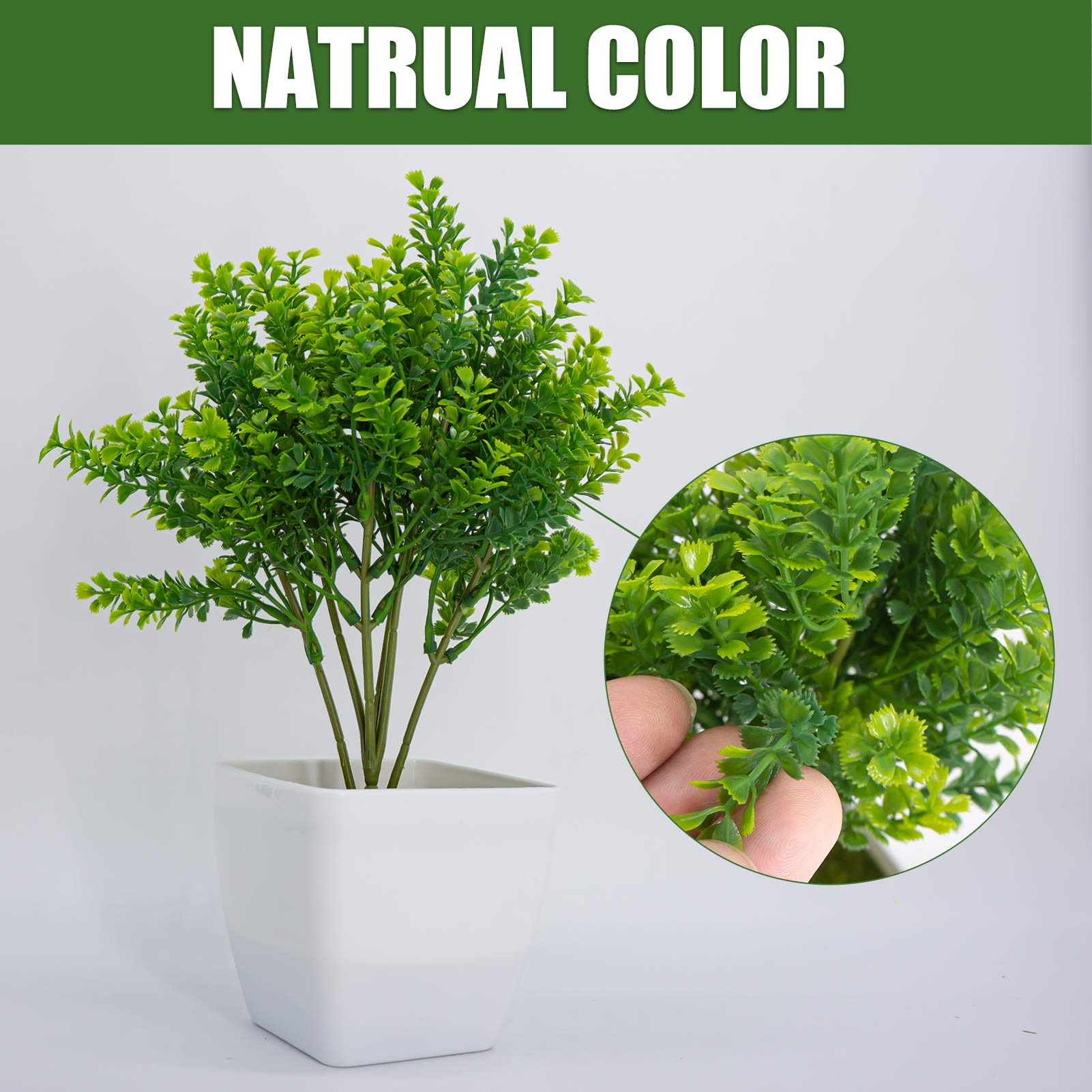 YOLETO 2Pack Fake Plants for Home Decor Fall Small Mini Potted Artificial Plant for Bathroom Kitchen Office Desk Shelf Farmhouse Greenery Decoration