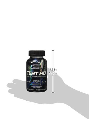 Testosterone Booster for Men MuscleTech Test HD Tribulus Terrestris for Men Max-Strength ATP & Test Booster for Men, Boost Free Testosterone Levels, 90 Pills