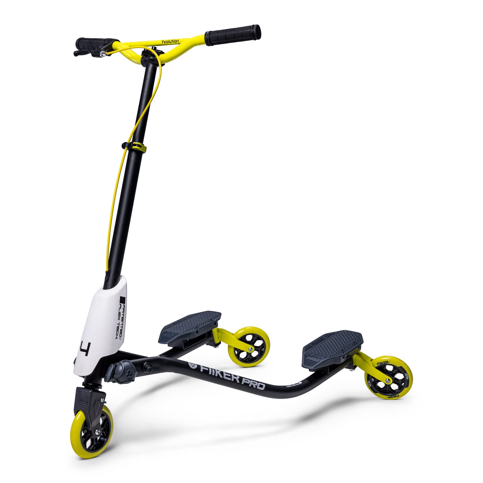 Yvolution Y Fliker Carver C3 Wiggle Scooter 3 Wheels Foldale Swing Scooter Self-Propelling Drifting Scooter for Kids Age 7+ Year