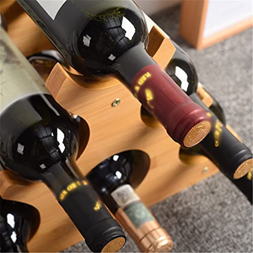WENLII Wooden Wine Rack Decoration Desktop Wine Bottle Storage Rack Wine Cellar Wine Rack Wooden Wine Rack