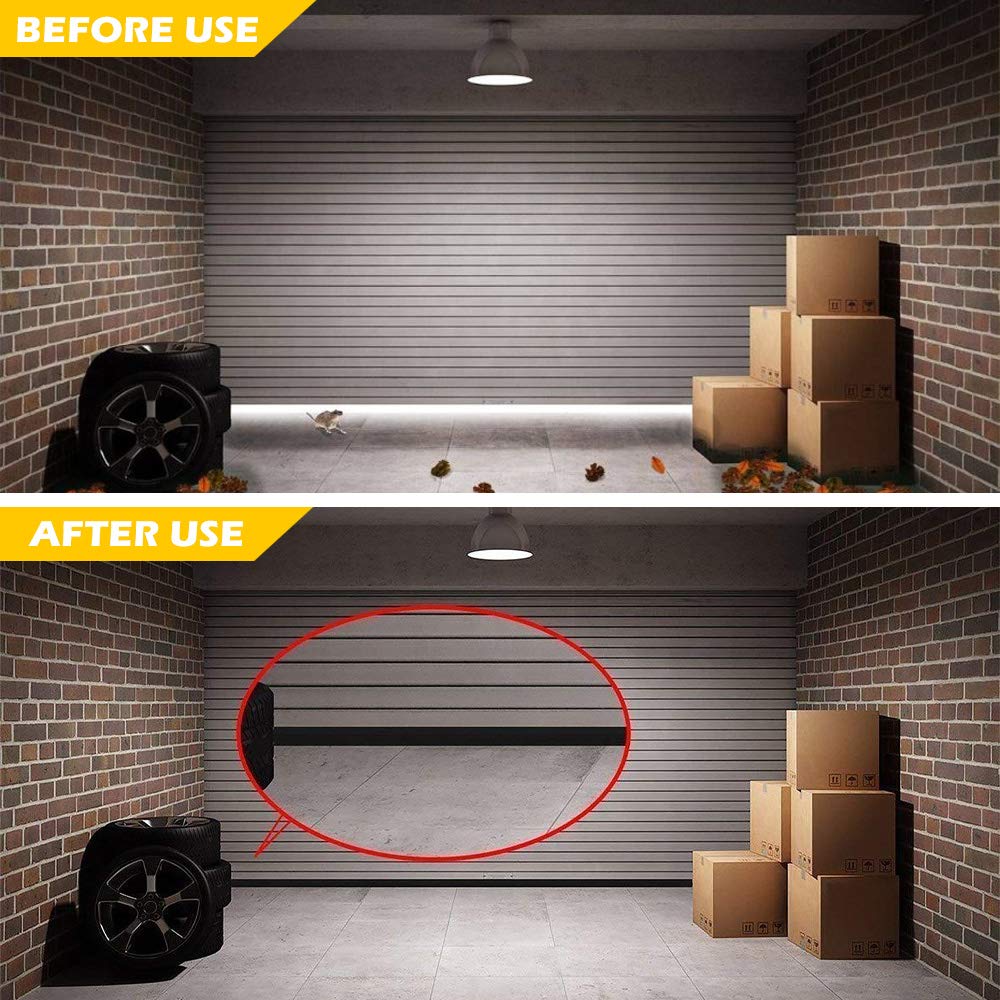 Weatherproof Universal Garage Door Bottom Threshold Seal Strip DIY Weather Stripping Replacement,Not Include Sealant/Adhesive (16.5Ft)