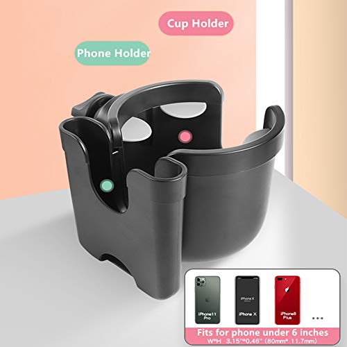 Universal Stroller Cup Holder, Bike Bottle Holder Large Caliber Designed 360 Degrees Rotation Fit for Baby Stroller, Bicycle, Wheelchair, Walker, Trolleys