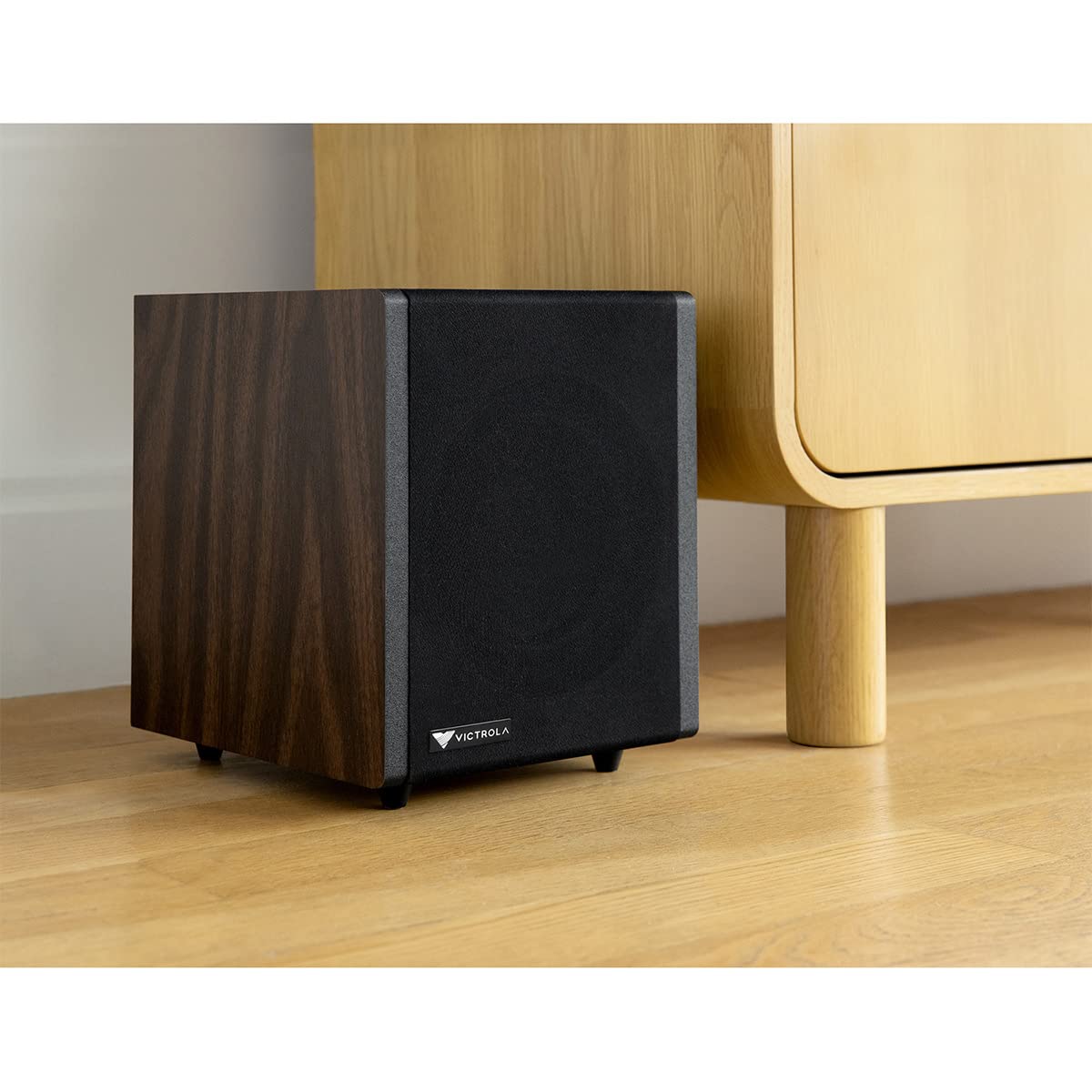 Victrola Premiere S1 Powered Subwoofer, 6.5" Front-Firing Woofer, 6.5" Passive Radiator & 70W Built-in Amplifier, Wireless Subwoofer with Bluetooth 5.0, Works with V1 Soundbar Turntable (Renewed)
